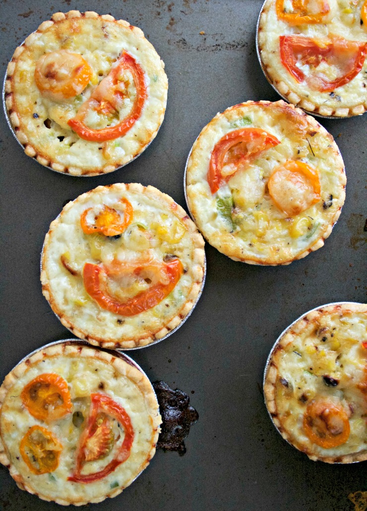 Cheesy Grilled Corn Mini Tarts ~ Chews and Brews