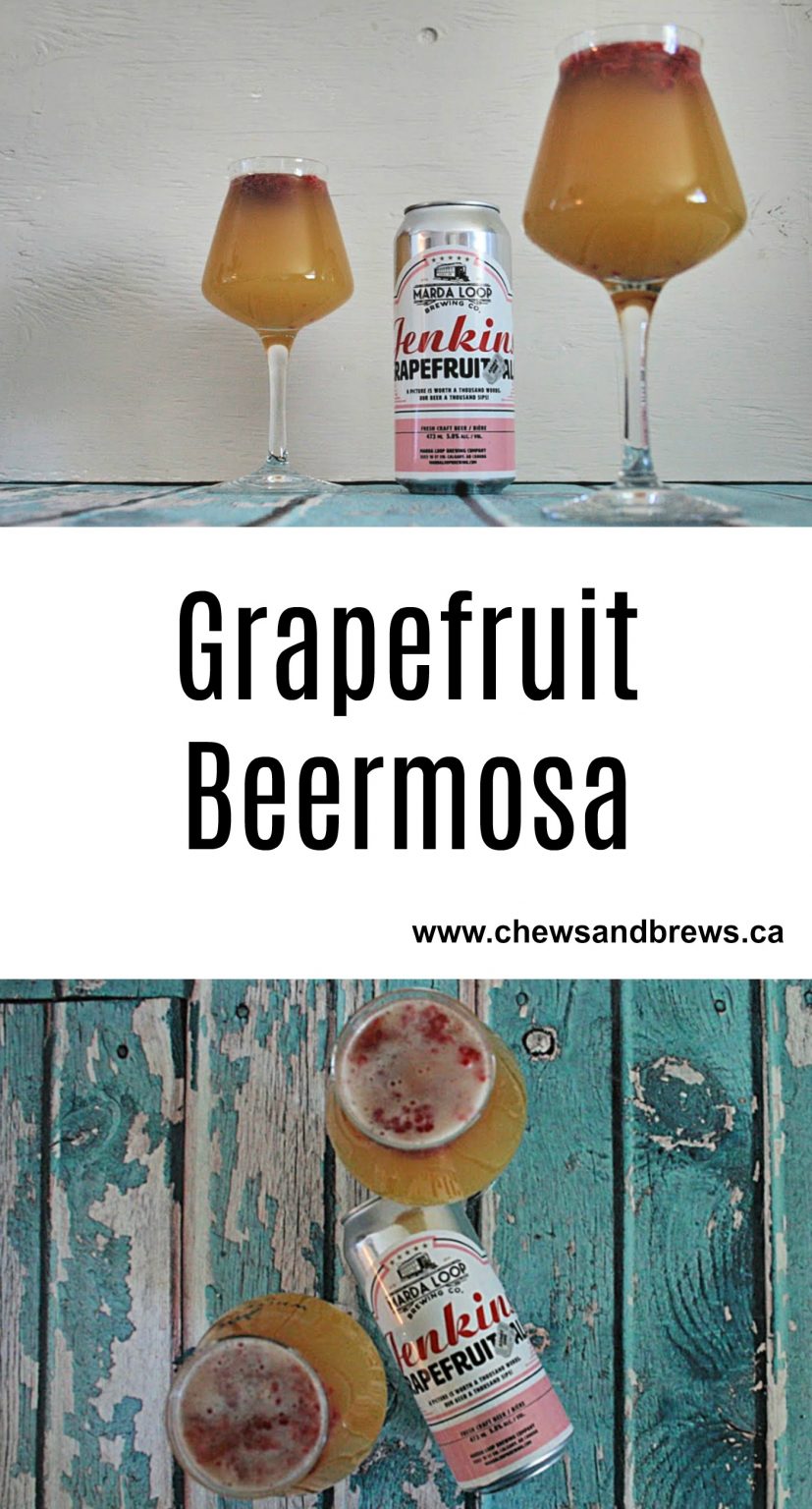 Grapefruit Beermosa ~ Chews and Brews